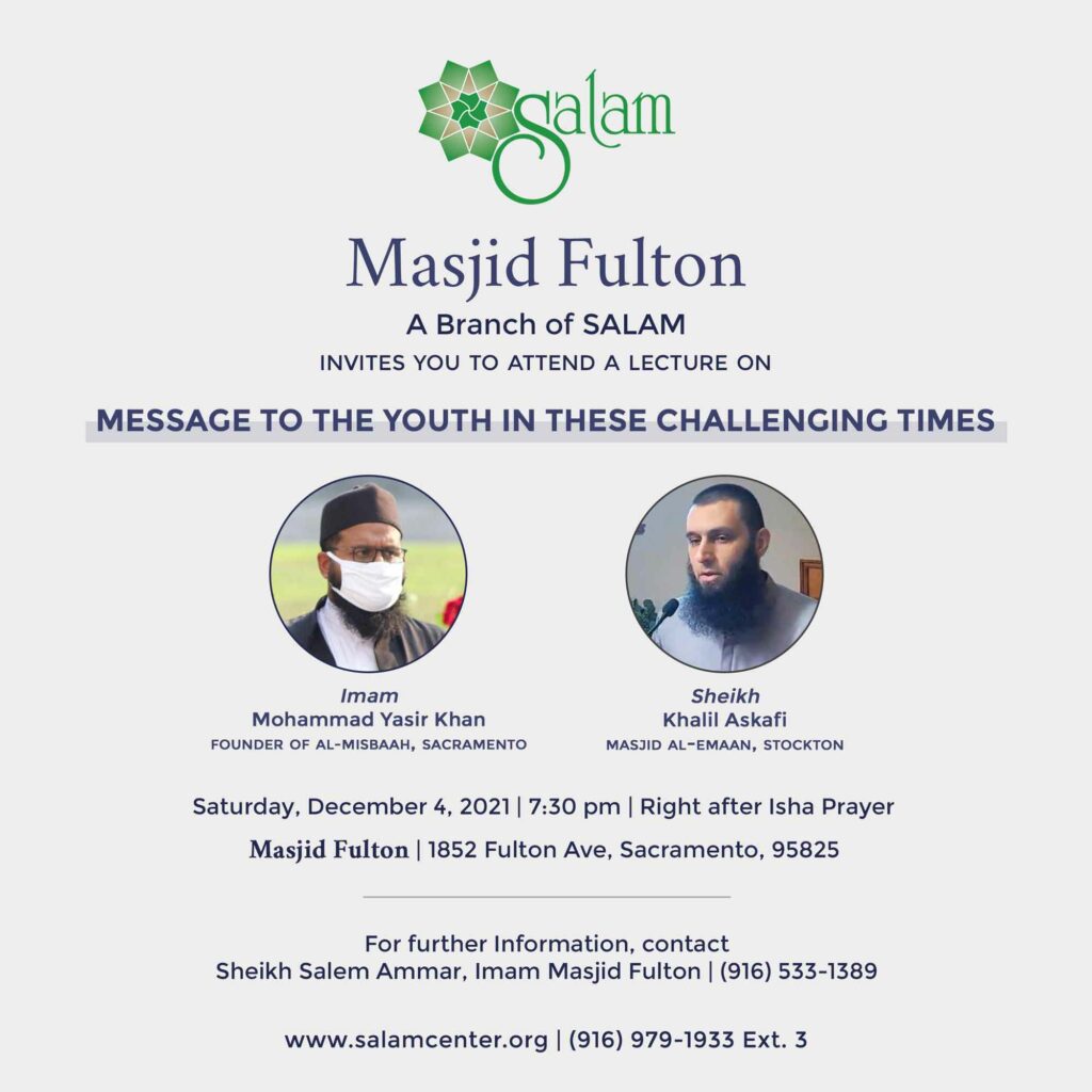Message to the Youth in these Challenging Times - SALAM Islamic Center