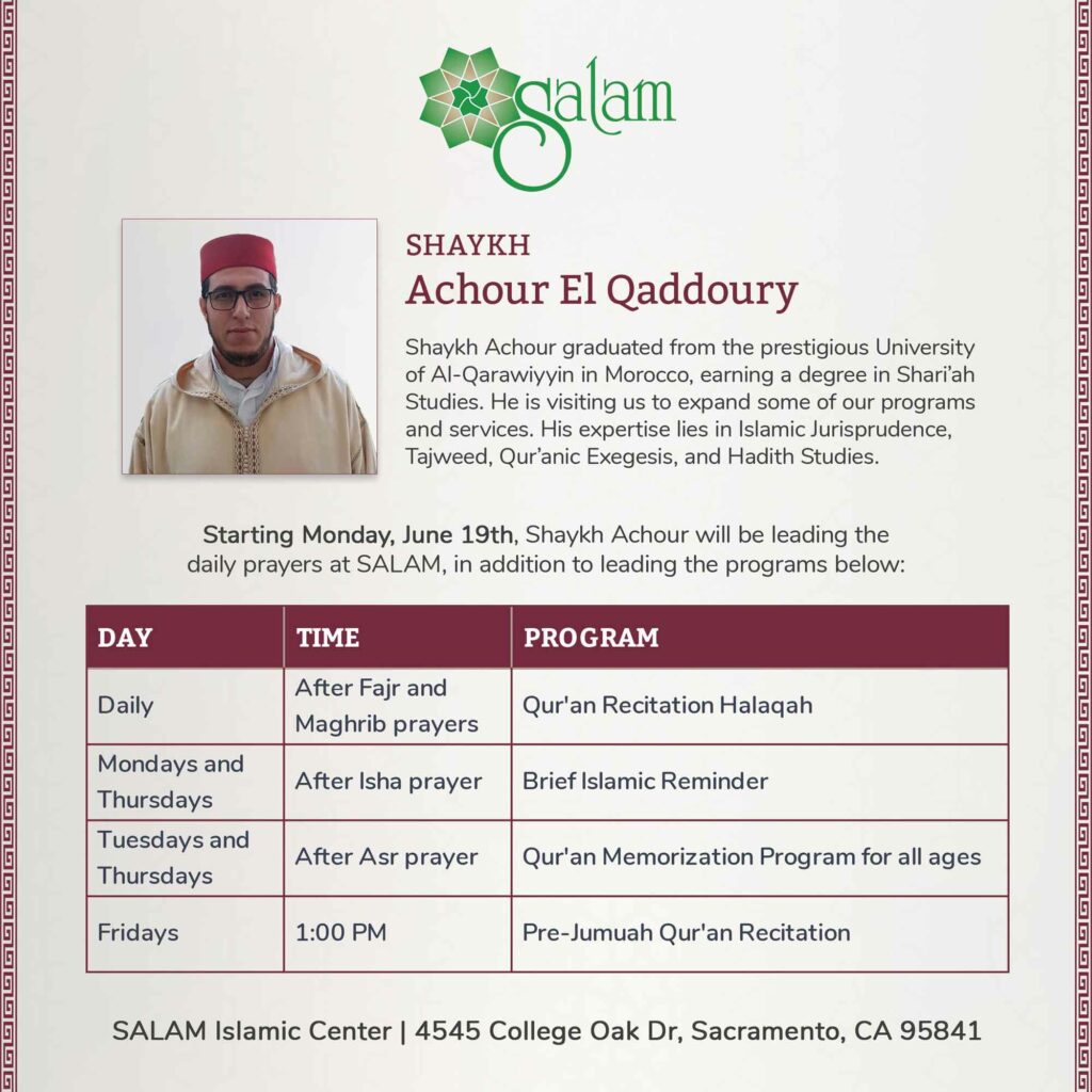Quran Class | Women & Children - SALAM Islamic Center