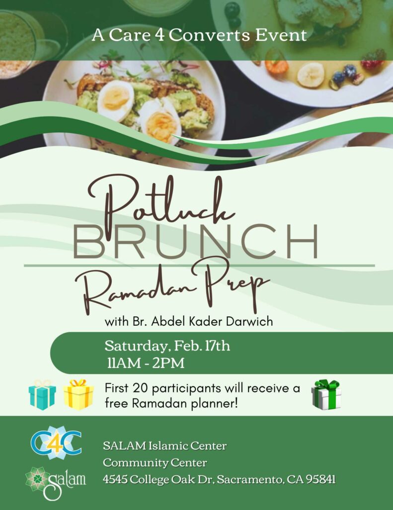 Potluck Brunch - Care4Converts - SALAM Islamic Center