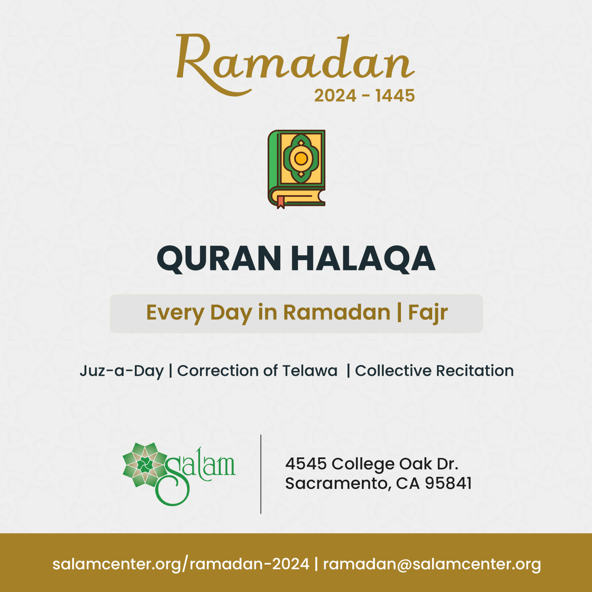 Quran Halaqa - SALAM Islamic Center